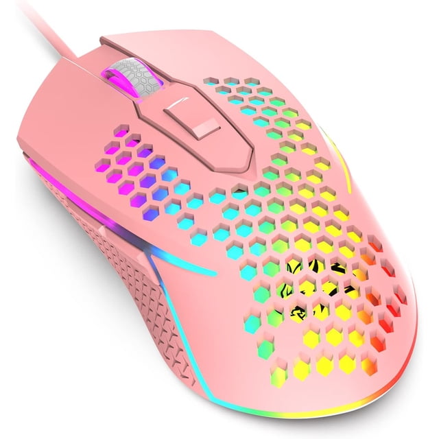 Wired USB Gaming Mouse 65G Honeycomb Shell Mini Ultra-Lightweight ...