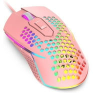 KUIYN M3 Ultralight Honeycomb Shell Wired Optical Gaming Mouse,RGB ...