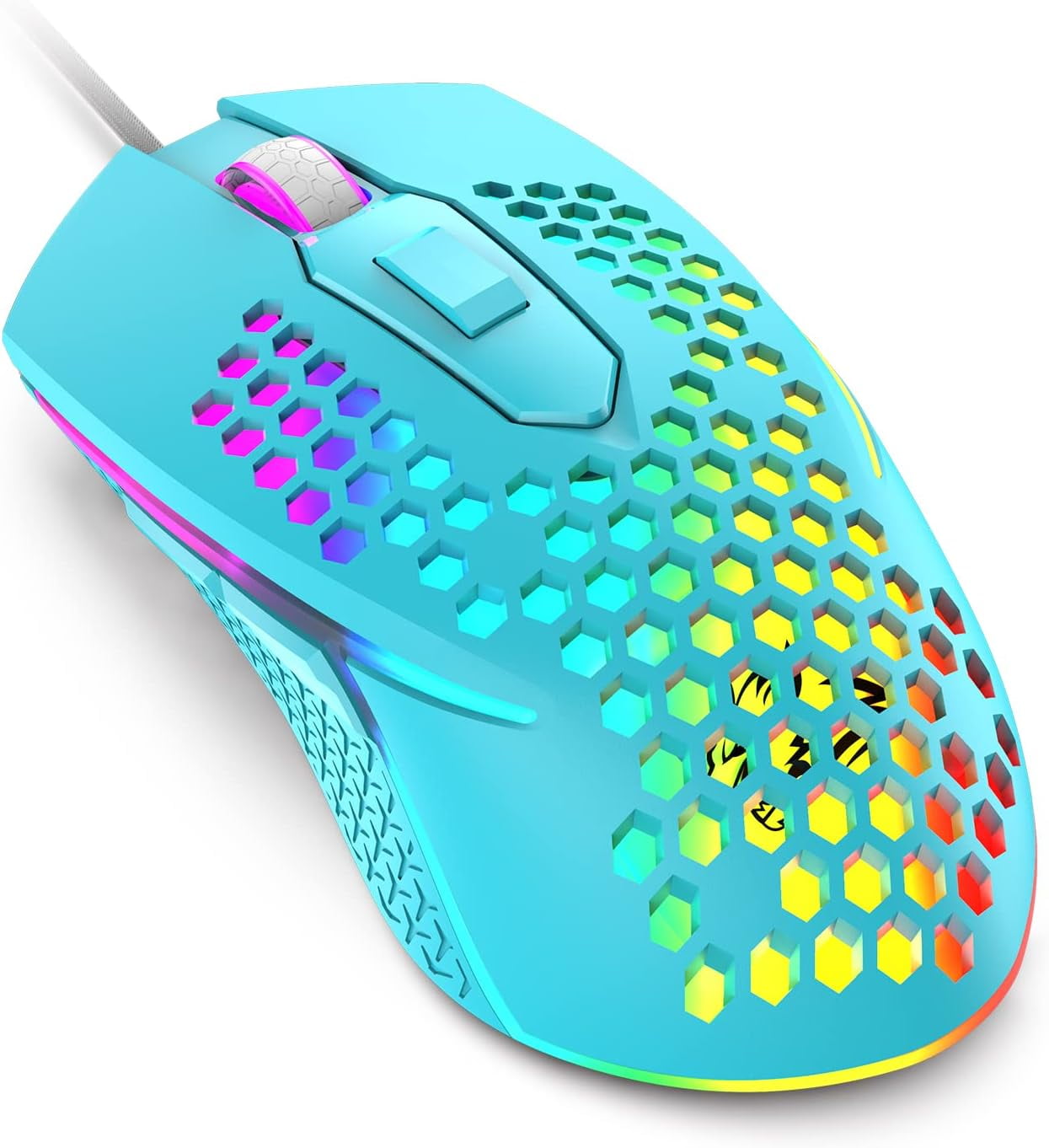Wired USB Gaming Mouse 65G Honeycomb Shell Mini Ultra-Lightweight ...