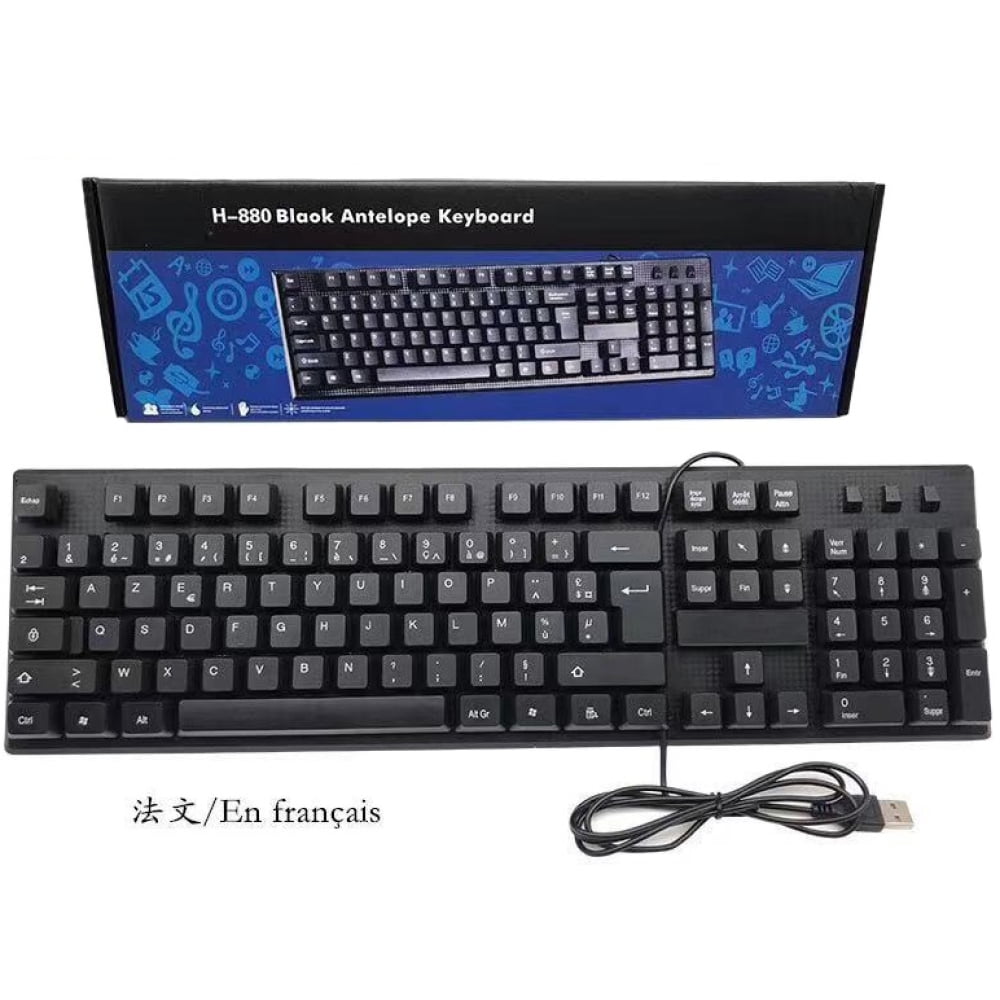 Wired USB Keyboard for Arabic Russian French Spain PC Laptop Computer ...