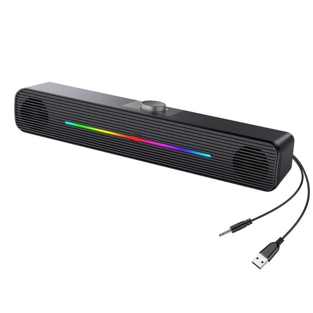 Wired USB LED Stereo Speakers Sound Bar Home Theater Speaker Wired ...