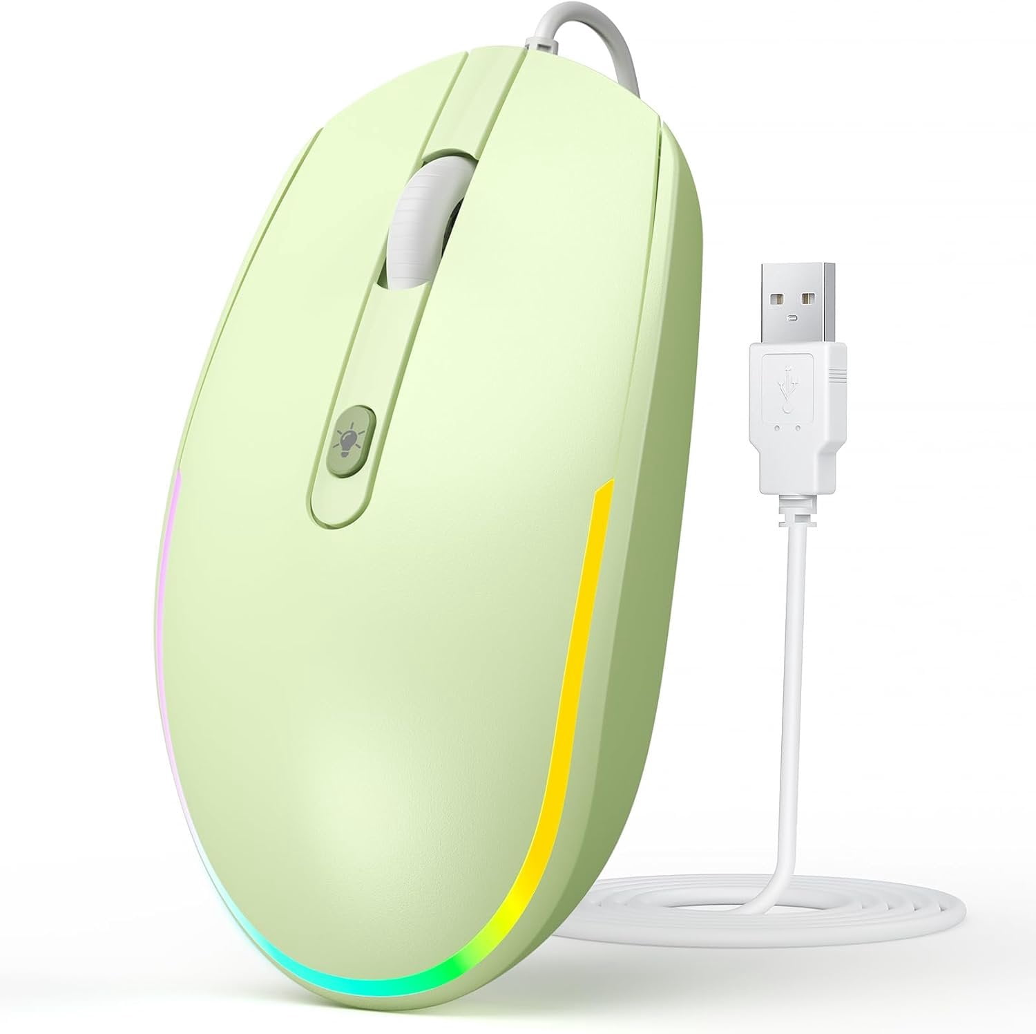 Wired - USB Mice Wired with RGB Backlit Optical LED with Attached USB ...