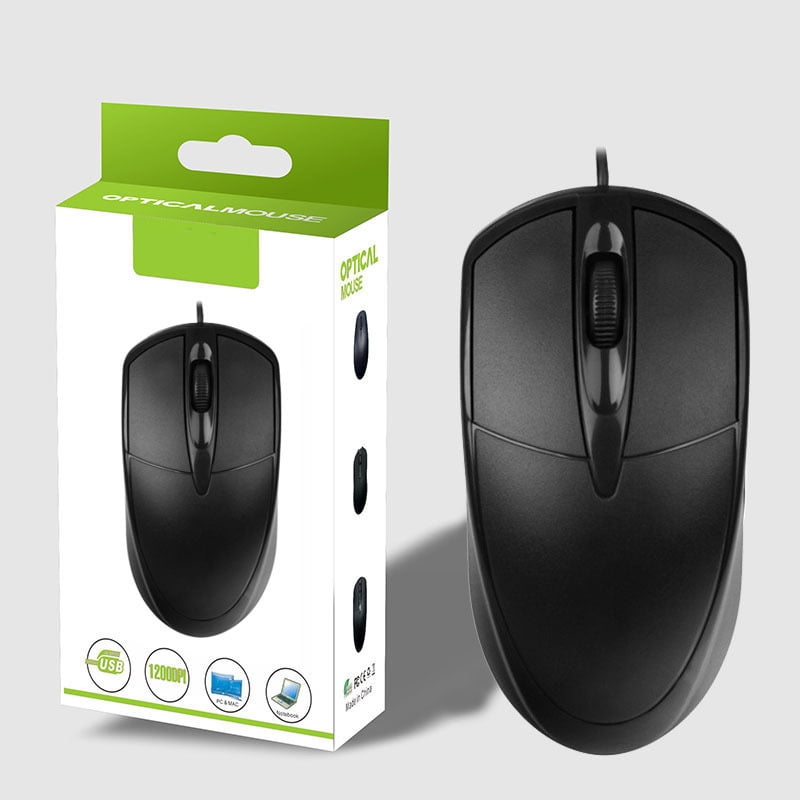 Wired USB Mouse - Wired plug-and-play USB connection - Full-size mouse ...