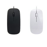 Wired Ultra-thin Mini Mouse Desktop Computer Laptop Matte Black White ...