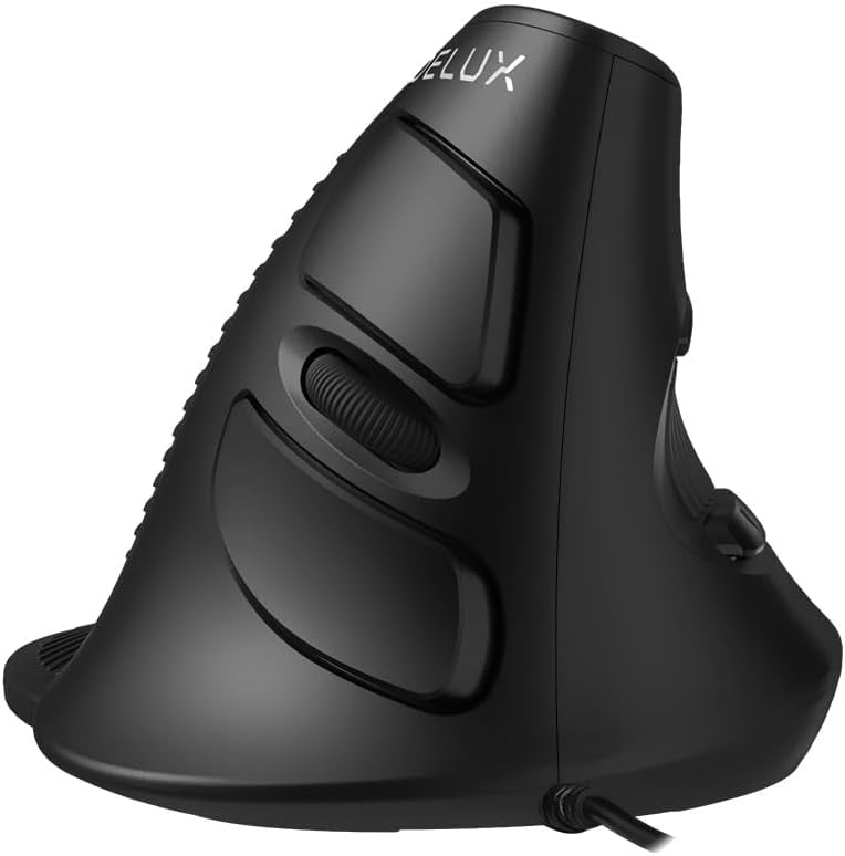 Wired Vertical Ergonomic Mouse, with 6 Programmable Buttons, 4200DPI ...