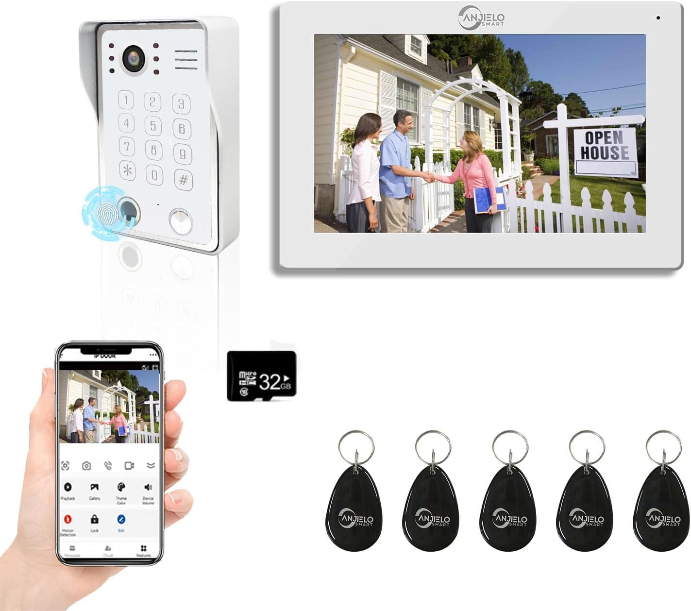Wired Video Door Phone Apartment Intercom System,WiFi 7 Inch Touch ...