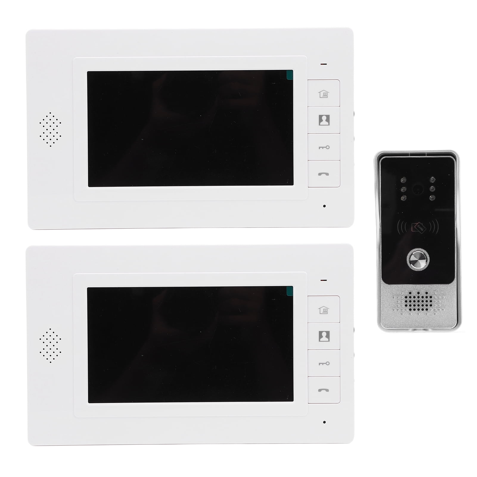 Wired Video Doorbell System W/ 7" Display, See, Hear Speak To Visitors ...
