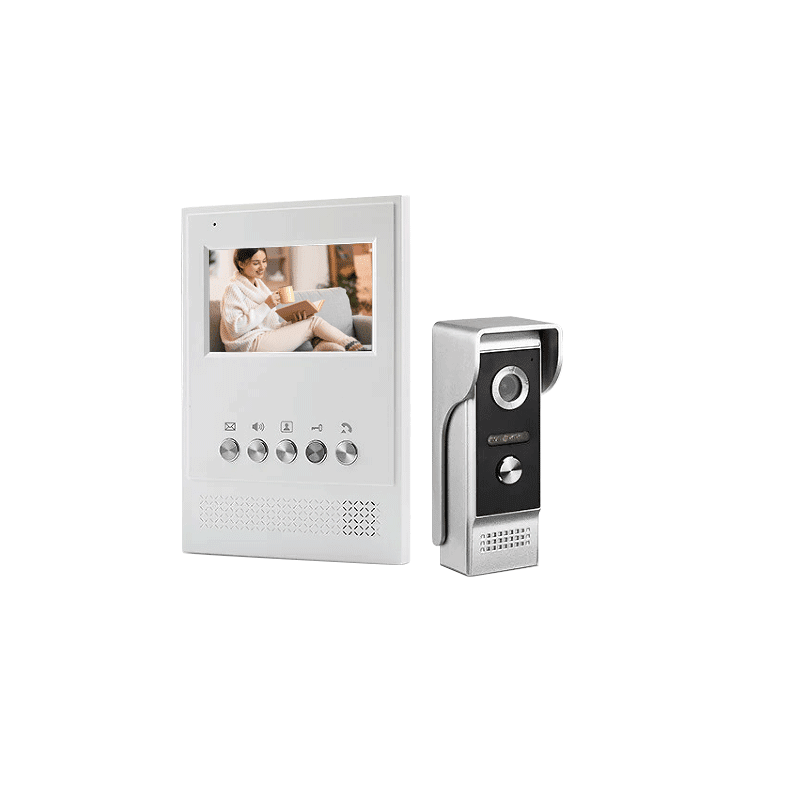 Wired Video Intercom System, 4.3 Inches Monitor Video Doorbell Door ...
