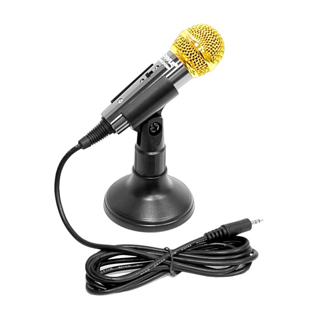Wired Vocal Microphone, Handheld Condenser Mic, 3.5mm Connector (Black ...