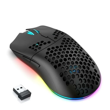 Hexamurby Ultralight Wireless Gaming Mouse,6 Kinds RGB Backlit,5 Levels ...