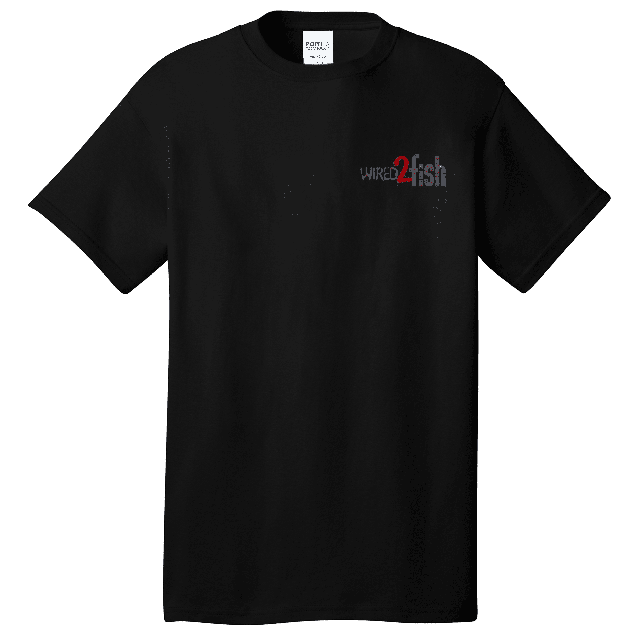 Wired2Fish Logo T-Shirt - Black, 4XLarge - Walmart.com