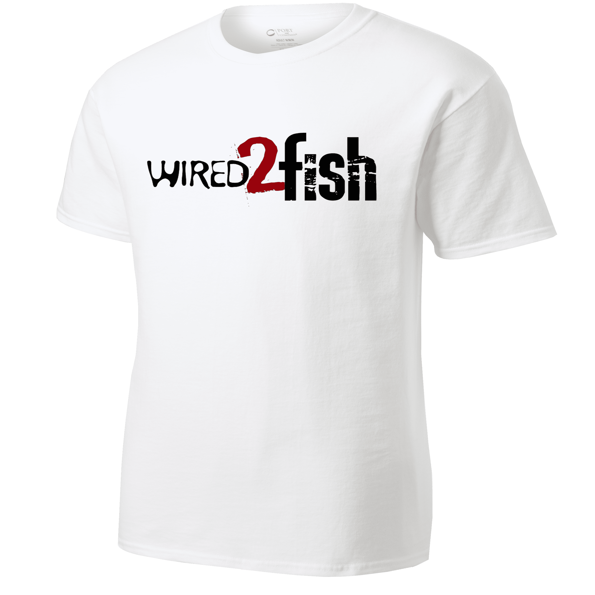 Wired2Fish Logo T-Shirt - White, 4XLarge - Walmart.com
