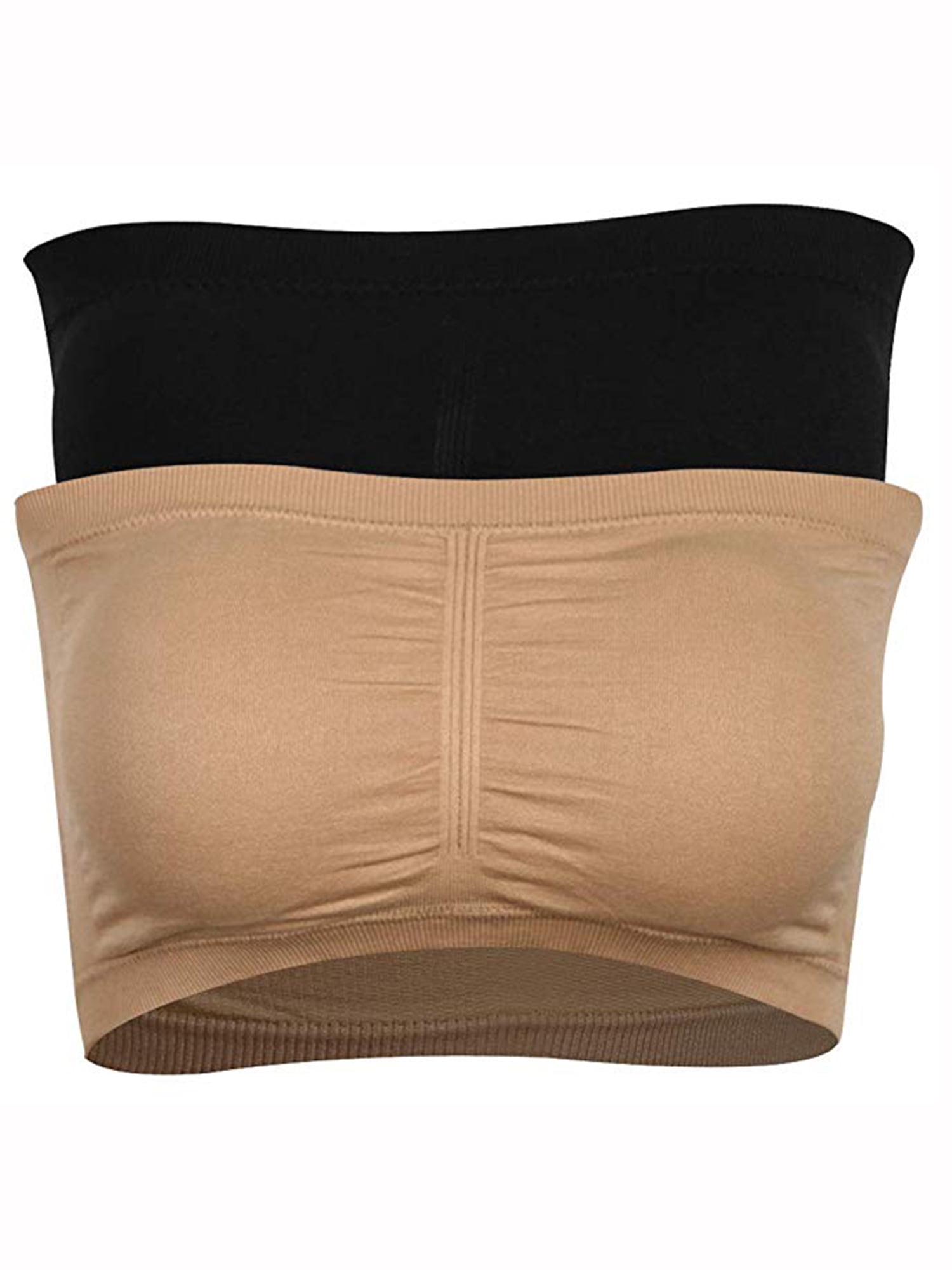 Wirefree Bandeau Tube Top Bra Strapless Plus Size Tube Tops for Junior ...