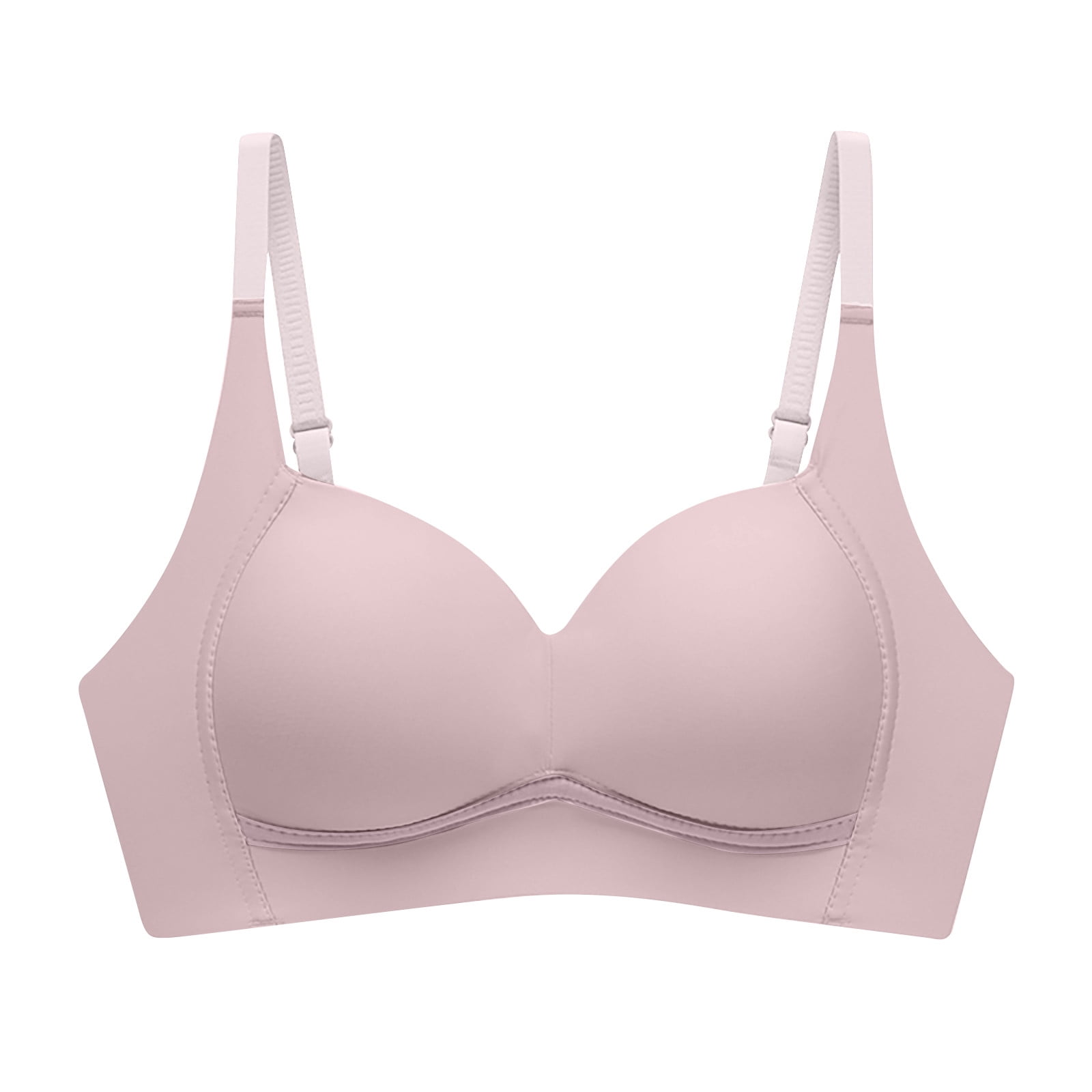 Wirefree Bra with Support Women Seamless Bra Feature V-Neck Demi ...