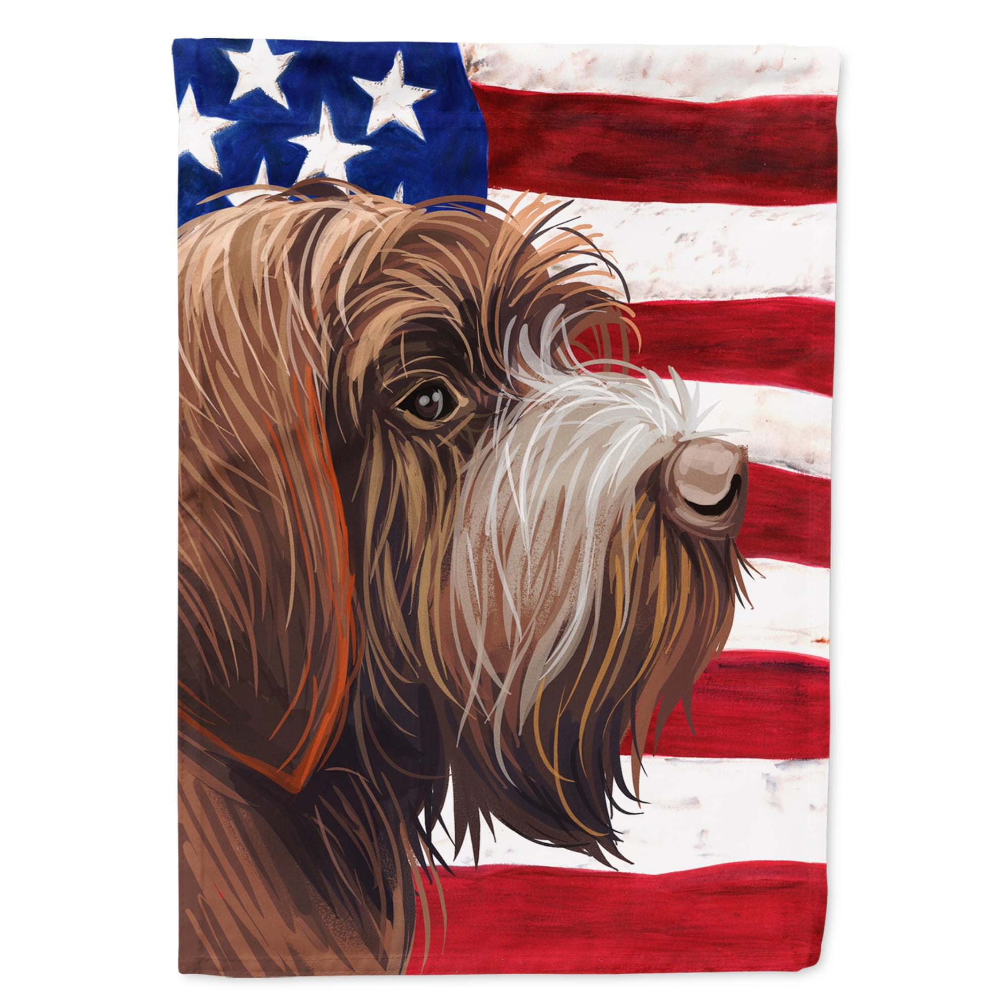 Wirehaired Pointing Griffon American Flag Garden Flag - Walmart.com