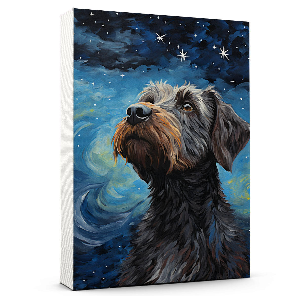 Wirehaired Pointing Griffon Canvas Wall Art Print, Dog Artwork Poster ...