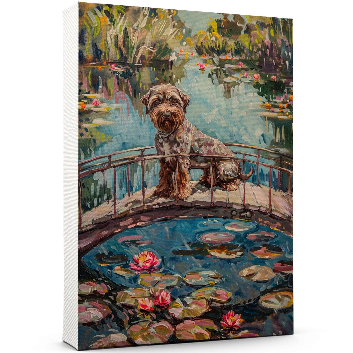 Wirehaired Pointing Griffon Dog Decor Canvas Vintage Famous Art Print ...