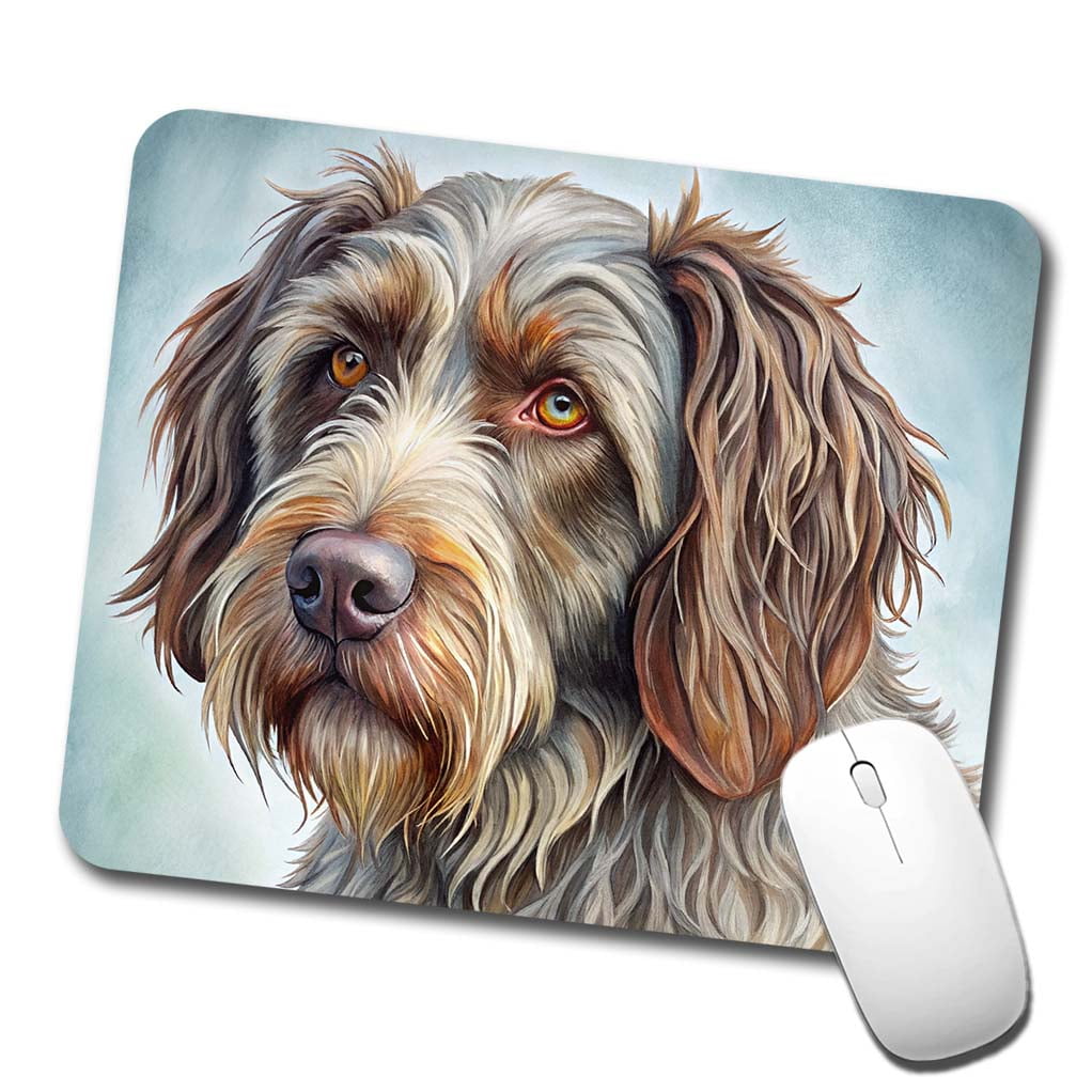 Wirehaired Pointing Griffon Dog Illustration Mouse Pad Low Profile ...