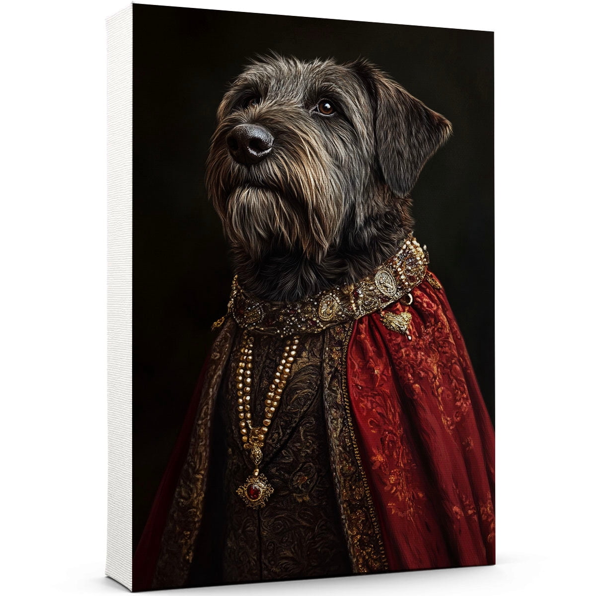 Wirehaired Pointing Griffon Dog in Royal Costume Poster 8x12in, Funny ...