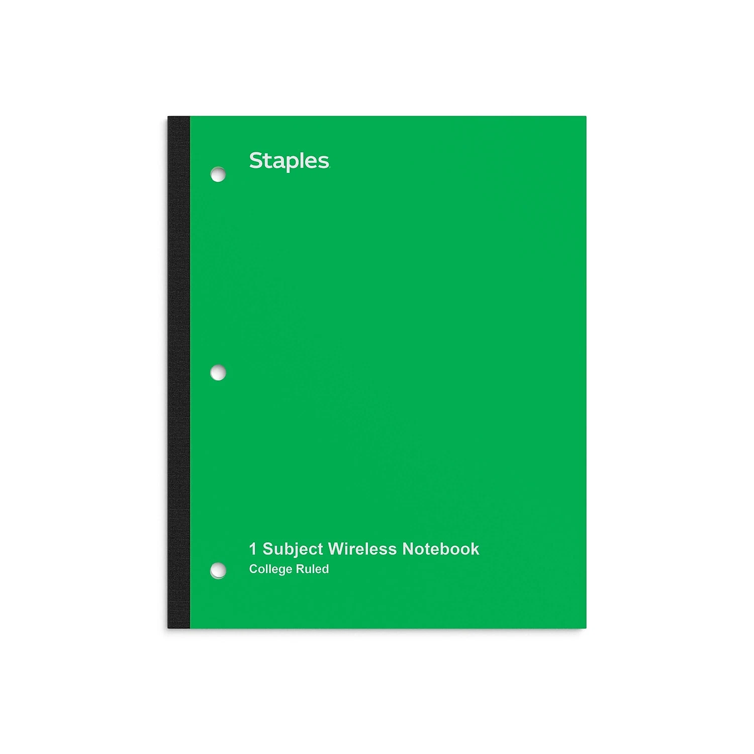 Wireless 1-Subject Notebook 8.5" x 11" College Ruled 80 Sheets Green ...