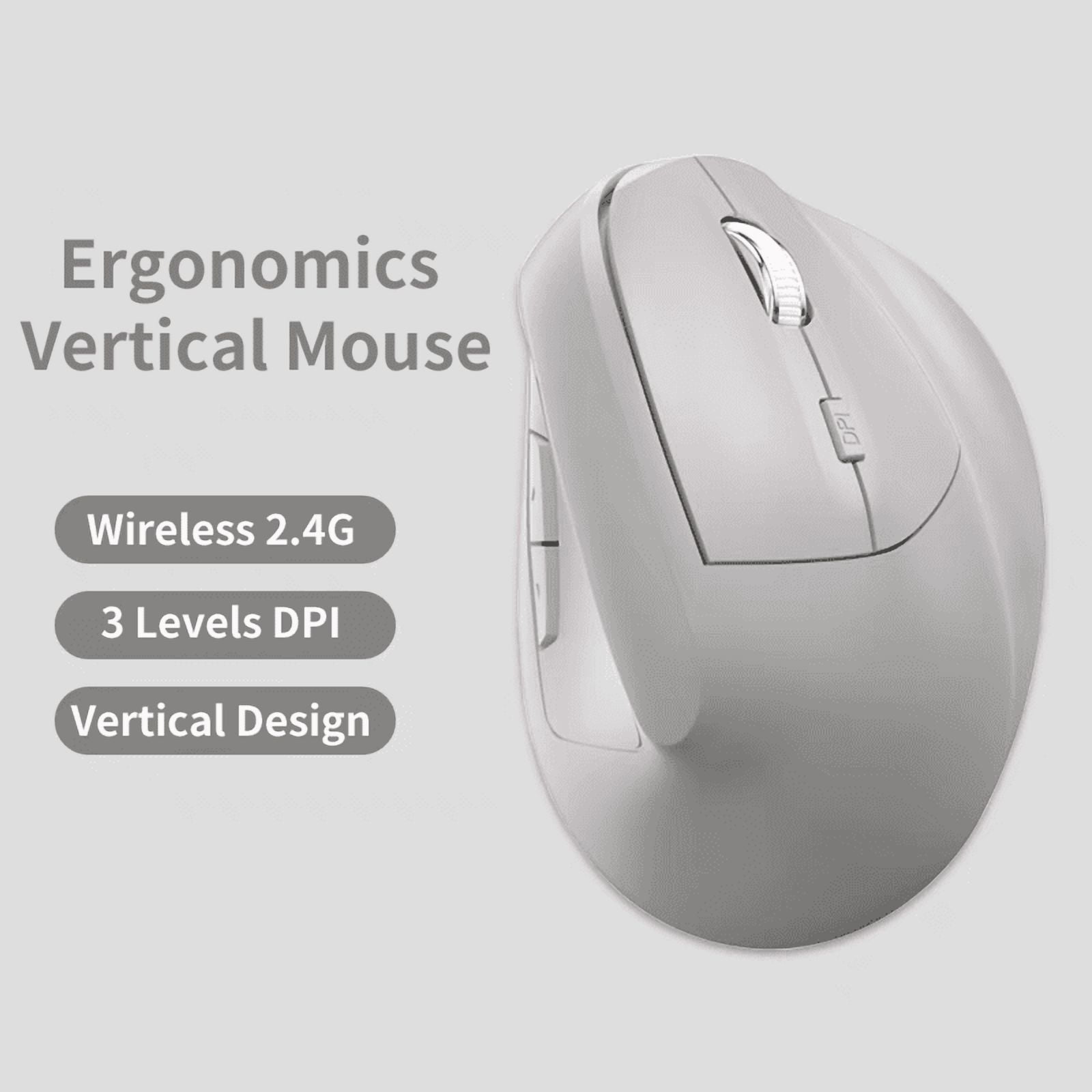 Wireless 2.4G Vertical Mouse Ergonomics Design DPI Button With Side ...
