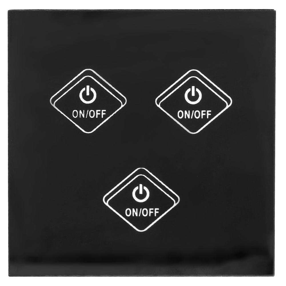 Wireless 3-Way Touch Smart Switch Panel, Compatible with Alexa and ...