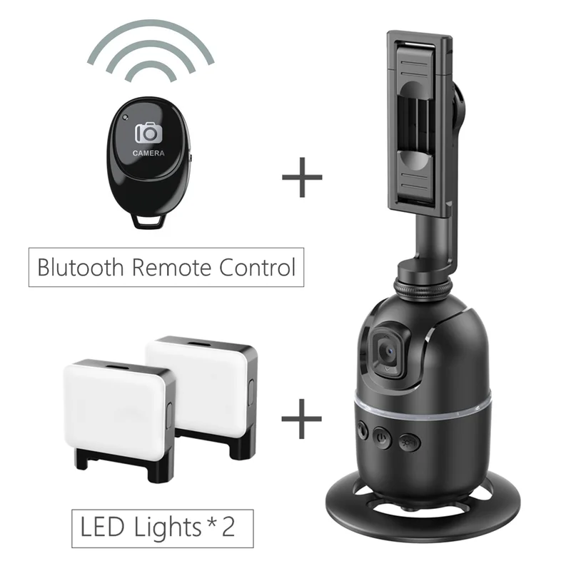 Wireless 360°Rotation Auto Face Tracking Gimbal SmartPhone Holder ...