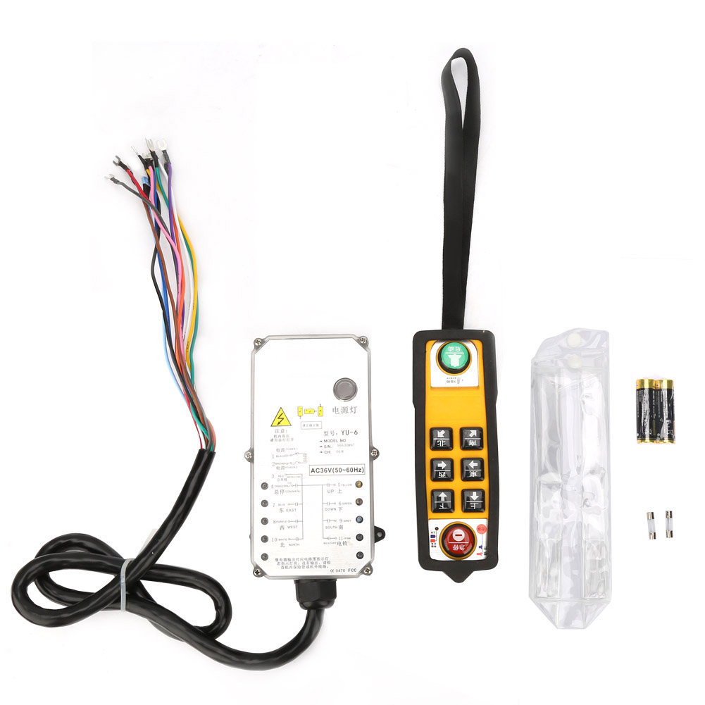Wireless 36V Hoist Controller - Waterproof Industrial 800MHz Crane Radio Remote Control ...