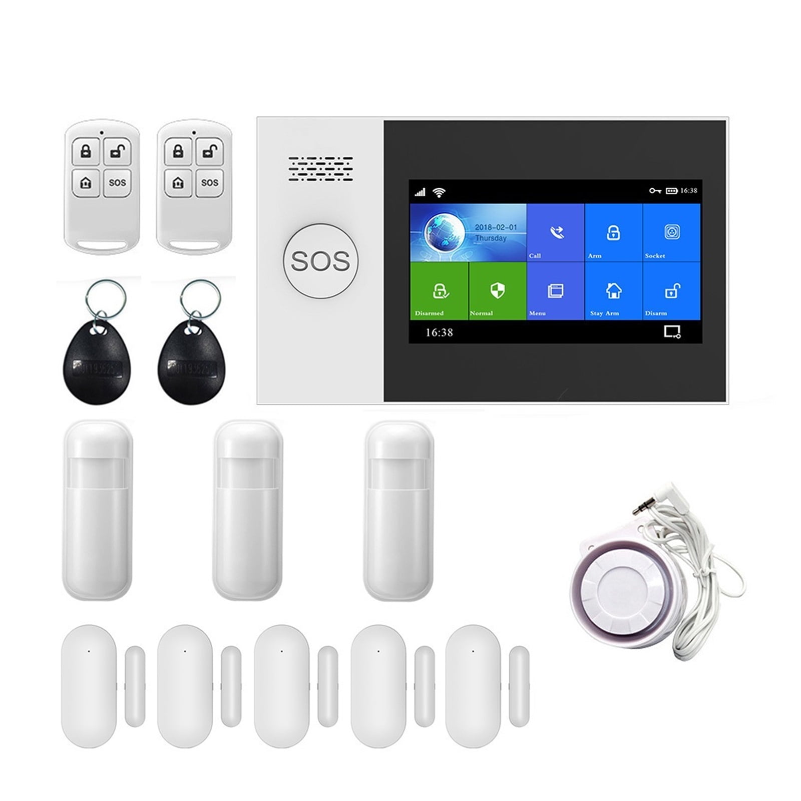 Wireless 4G GSM Home Burglar Security Alarm System SMS Tuya APP Control ...