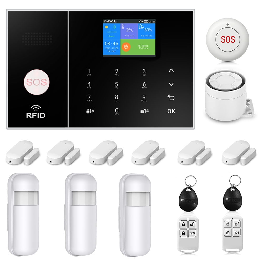 Wireless 4G Home Security System, WiFi Alarm System for Home Security ...