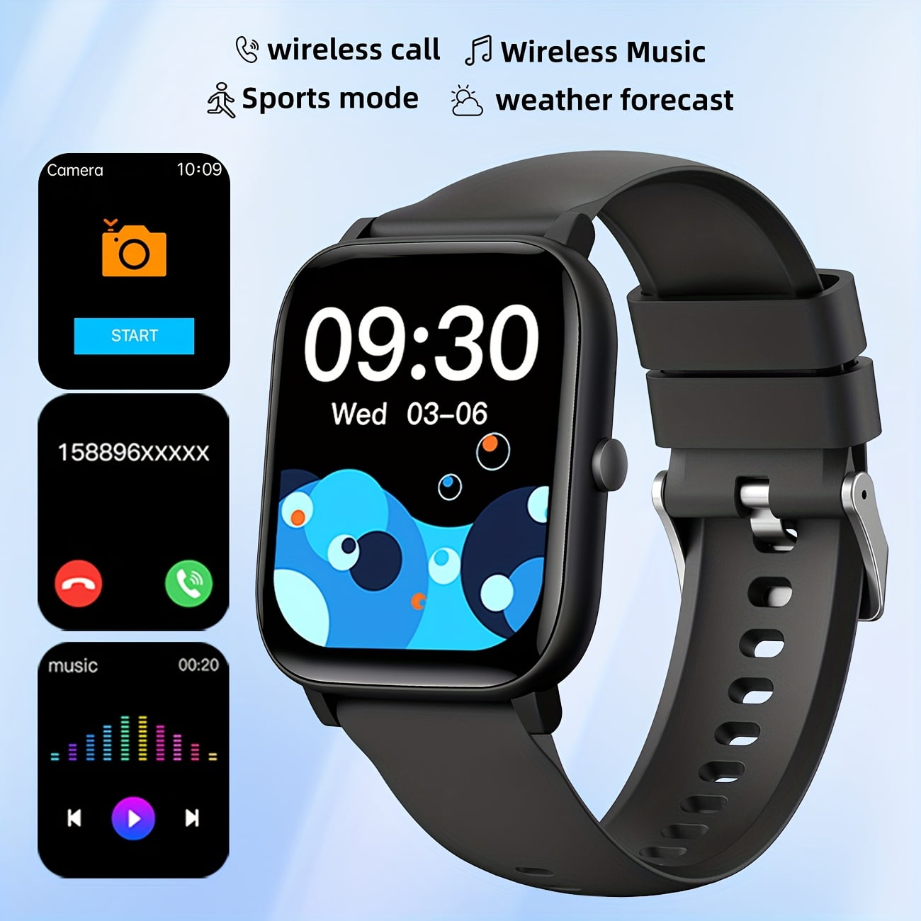 Wireless 5.0 Smartwatch with 1.85 Inch TFT Display | Rechargeable ...