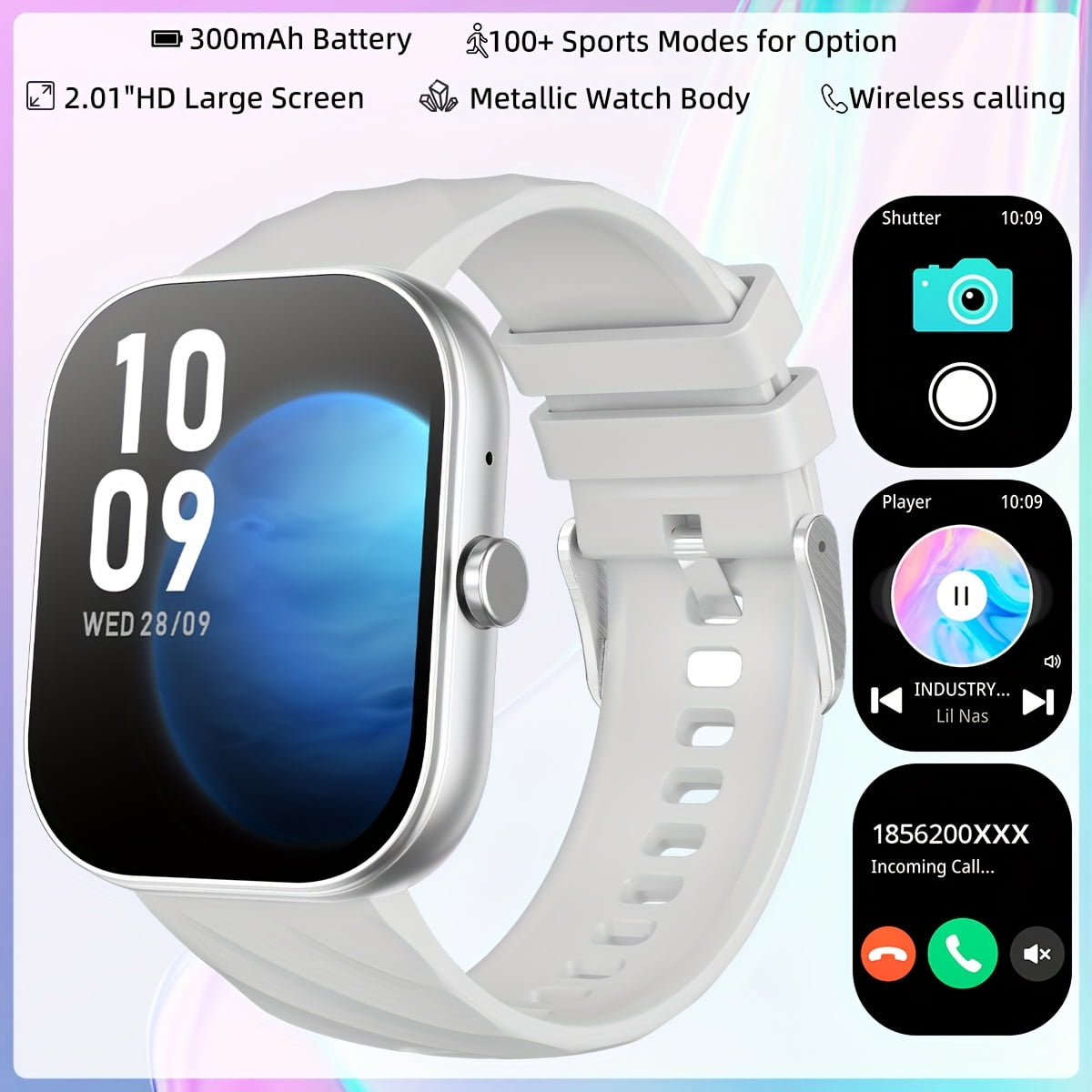 Wireless 5.0 Smartwatch with 1.85 Inch TFT Display | Rechargeable ...