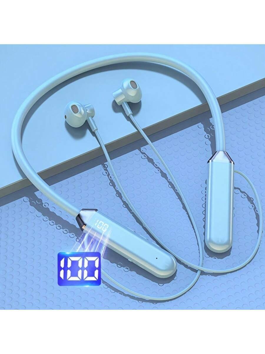 Wireless 5.3 Neckband Headphones - Digital Display, Noise Cancelling ...