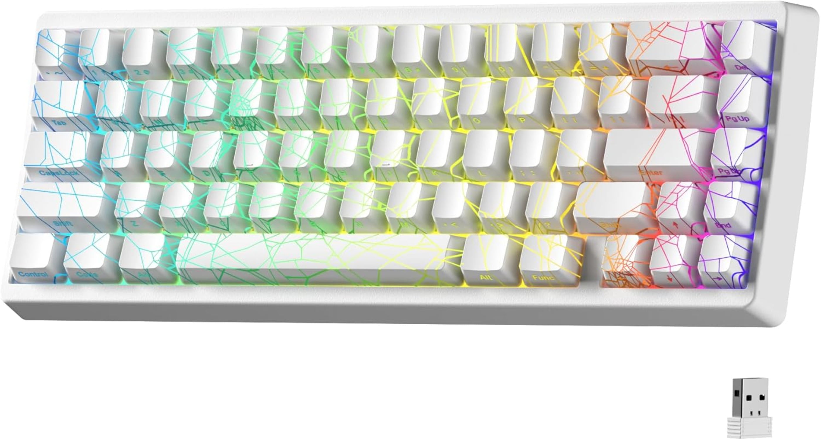 Wireless 60% Percent Keyboard, QMK/VIA Gaming Keyboard, Tri-Mode Thocky ...