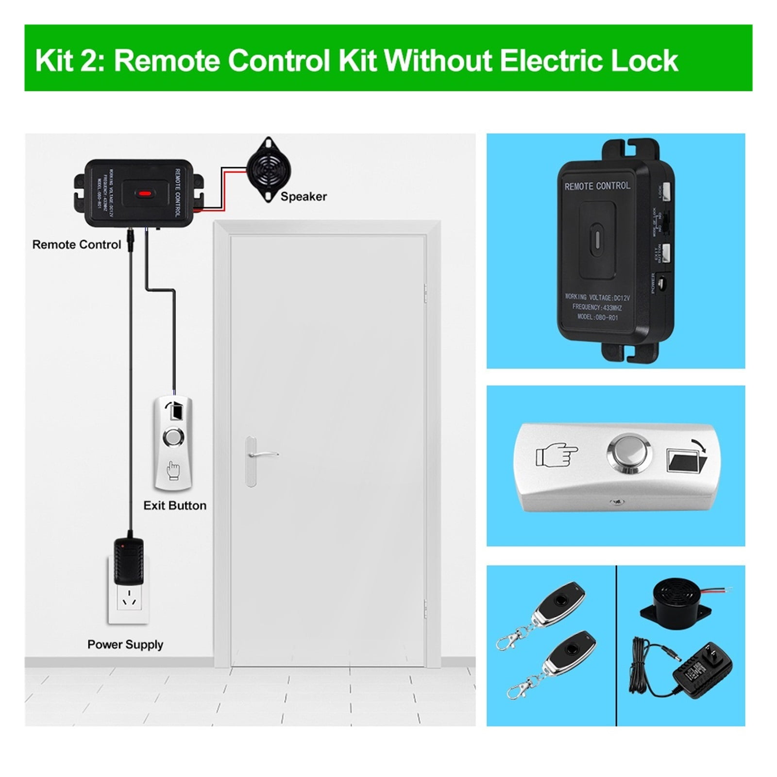 Wireless Access Controller System Kit Remote Control Door Opener ...