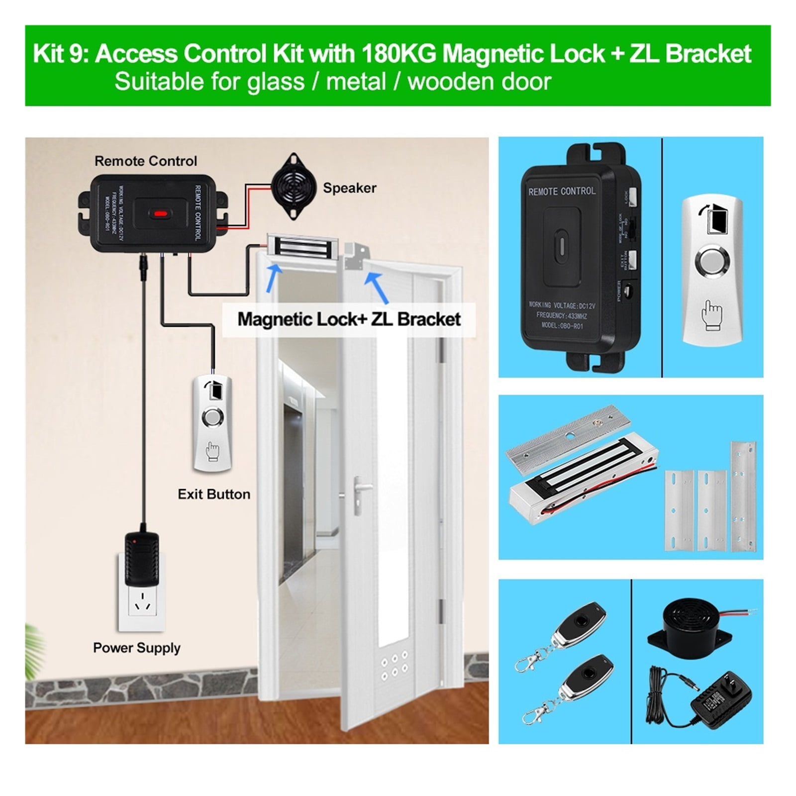Wireless Access Controller System Kit Remote Control Door Opener ...