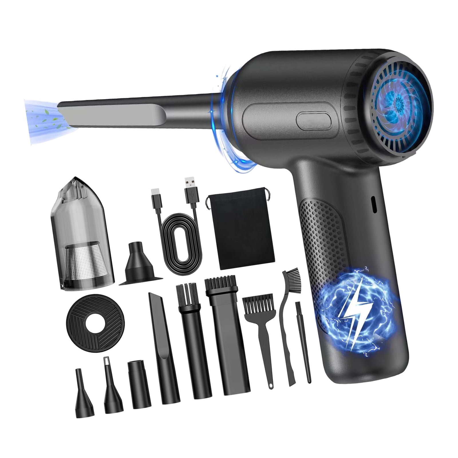 Wireless Air Duster Handheld Compressed Air Cleaner Highly speed Motor ...