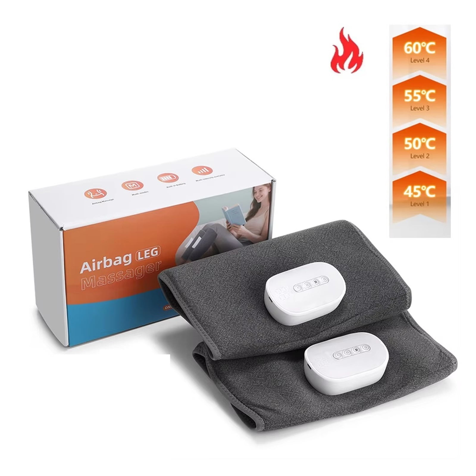 Wireless Air Pressure Calf Massager Electric 4 Mod 8 Level Airbag ...