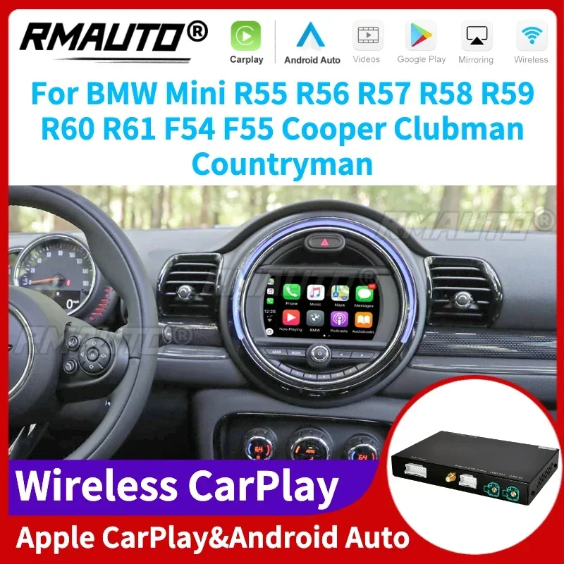 Wireless Apple CarPlay Android Auto NBT CIC EVO for Mini R55 R56 R57 ...