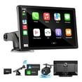 Wireless Apple Carplay Screen for Car 4K Dash Cam, 9" Portable Apple ...