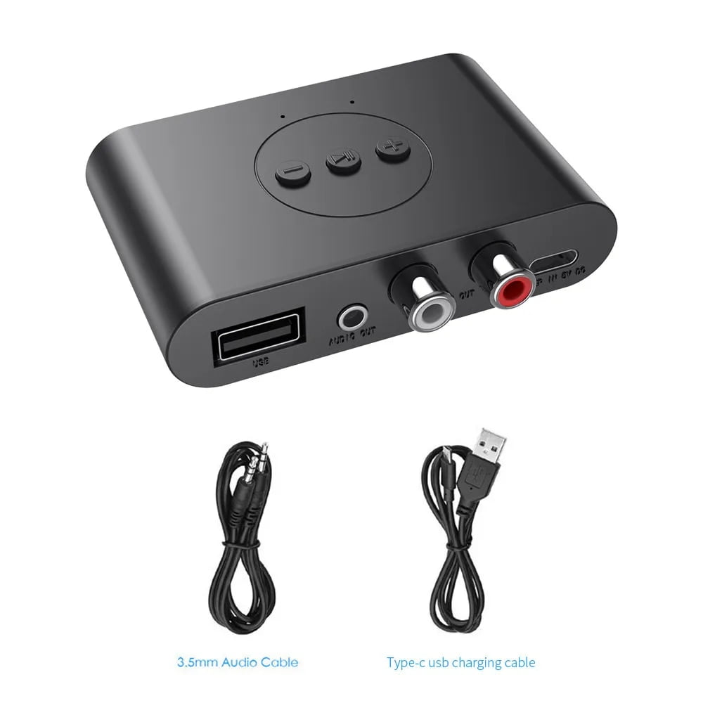 Wireless Audio Receiver Bluetooth 5.2 NFC Audio Adapter U Disk RCA 3 ...