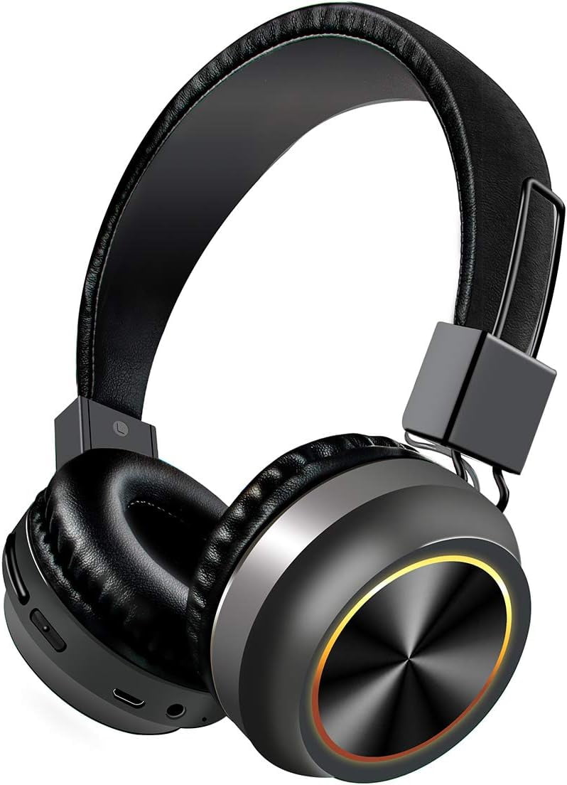 Wireless BT Headphone, Headphone LED Foldable Headset Hi- Fi Stereo BT ...