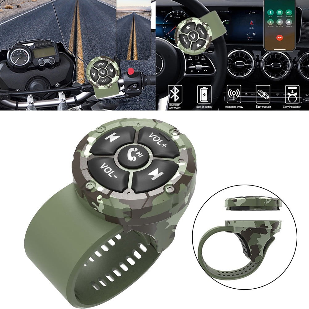 Wireless BT Media Controller Remote Button for Motorcycle Bike Car ...