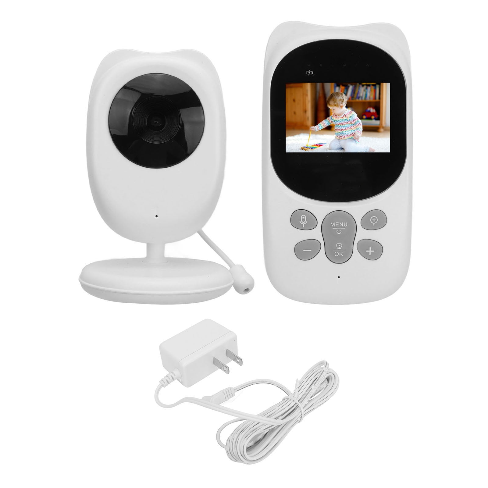 Wireless Baby Monitor 2.4inch Screen Real Time Room Temperature ...