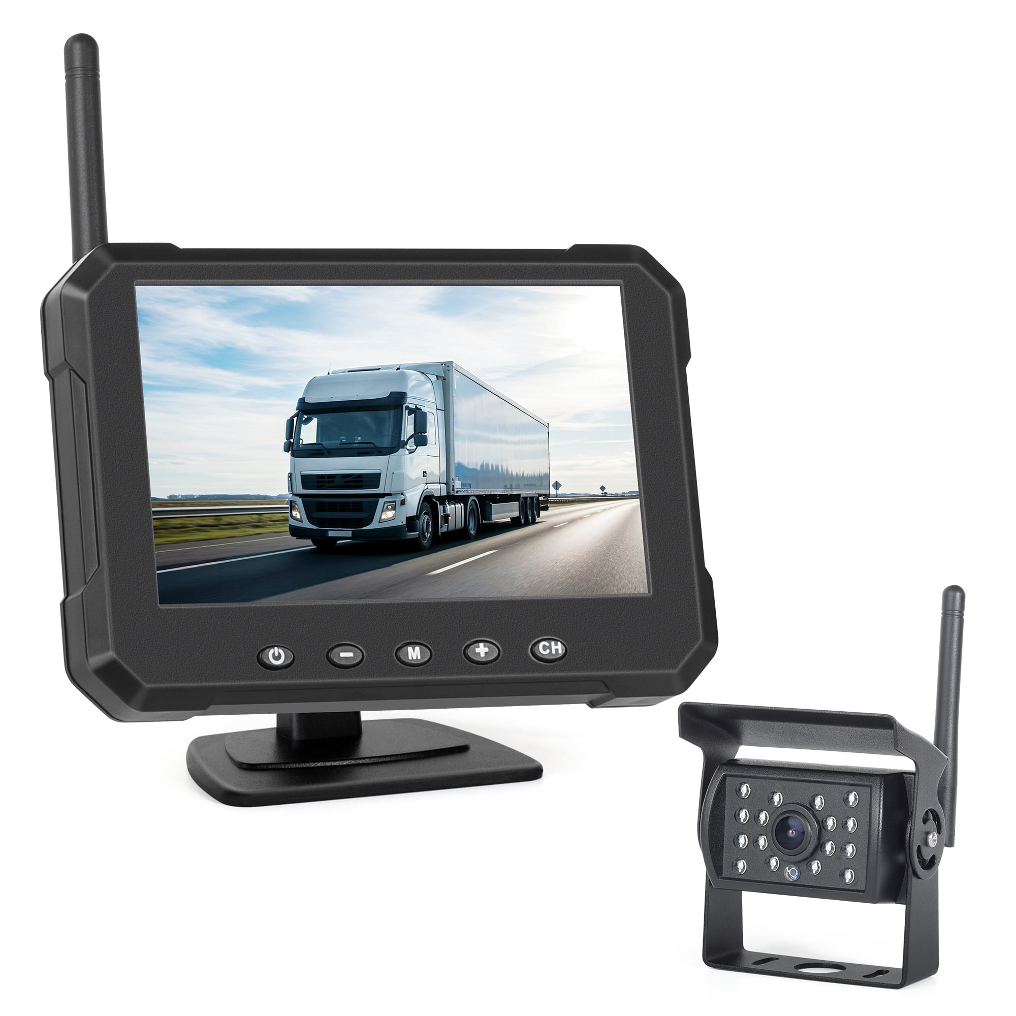 Wireless Backup Camera Kit 5 Inch LCD Monitor DVR Video Recorder with ...