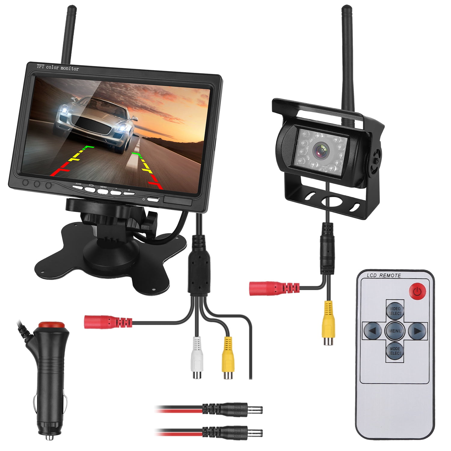 Wireless Backup Camera, Monitor Reverse Camera, Car Rearview Parking ...
