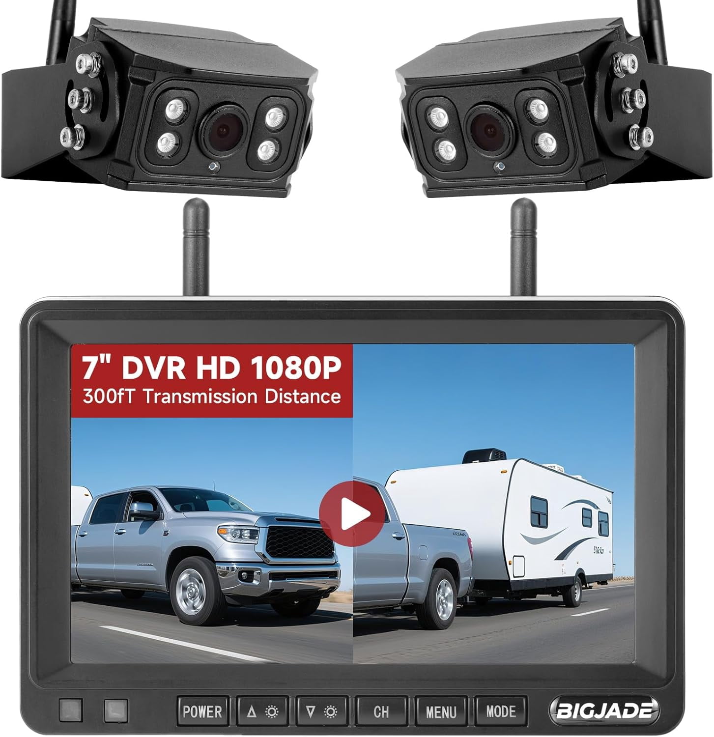 Wireless Backup Camera - Rv Backup Camera with HD 7" Monitor - Dual ...