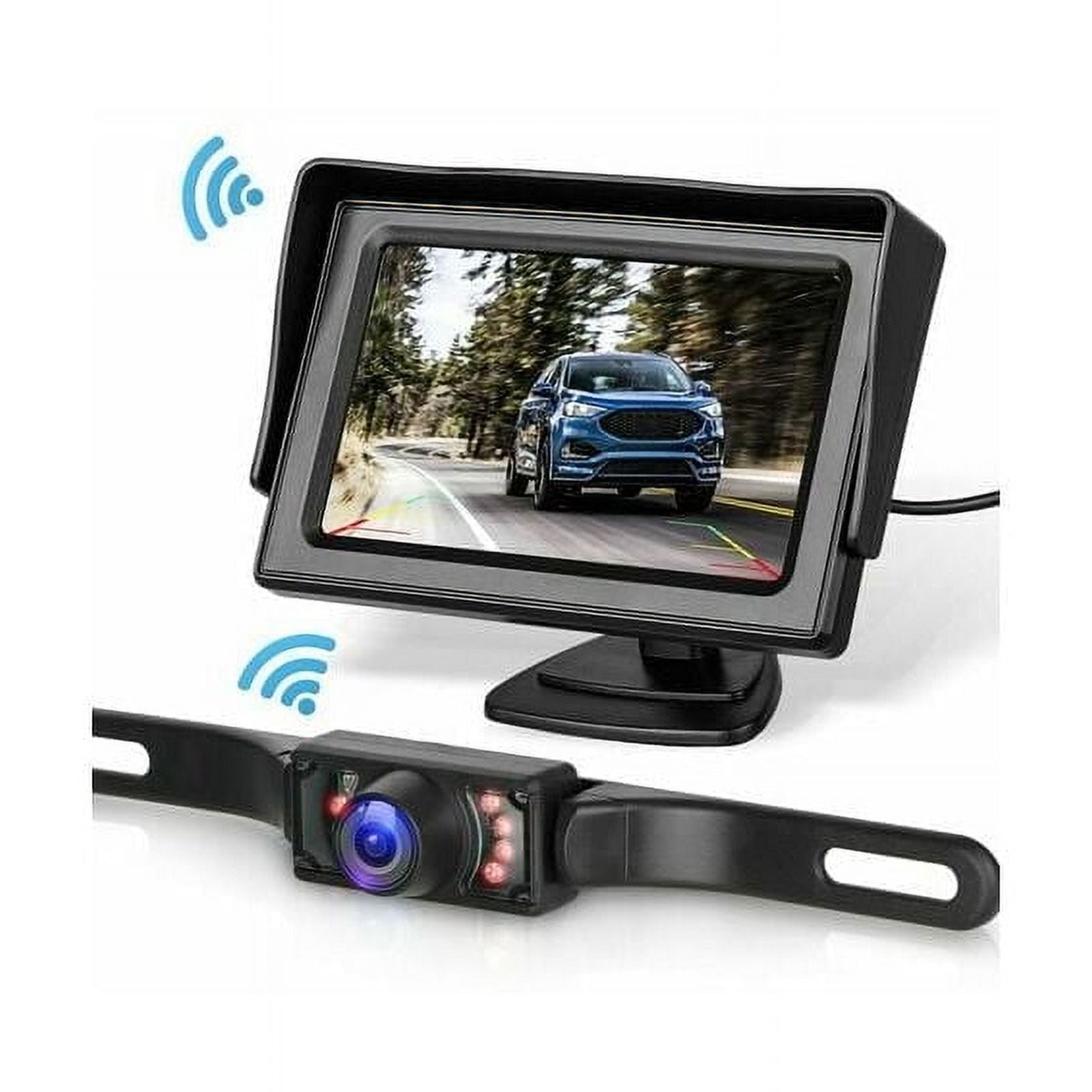 Wireless Backup Camera System Kit for Car/Truck/Van/Pickup/RV. 4.3 inch ...