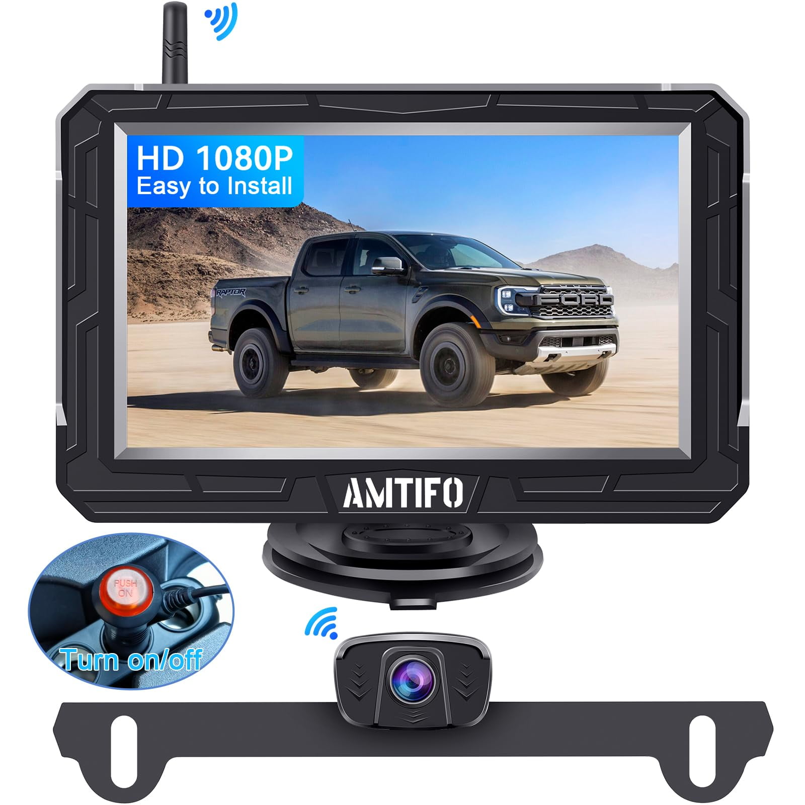 Wireless Backup Camera Truck Hitch Trailer - Easy Install Digital ...