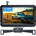 Wireless Backup Camera for Trucks: 5 Inch 1080P HD Display, Backup ...